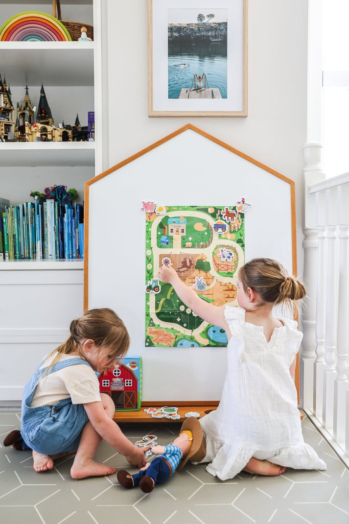 Double-Sided Board -Solid TeakWood – JoyKids
